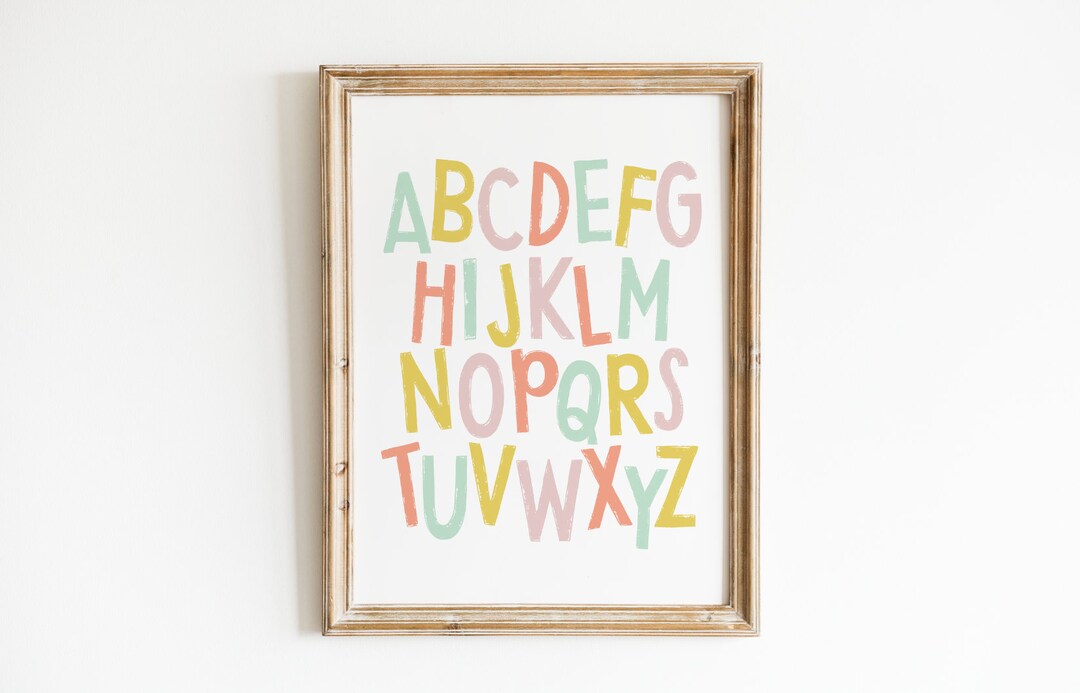 Colorful Alphabet Printable Abcs Classroom or Playroom Wall - Etsy