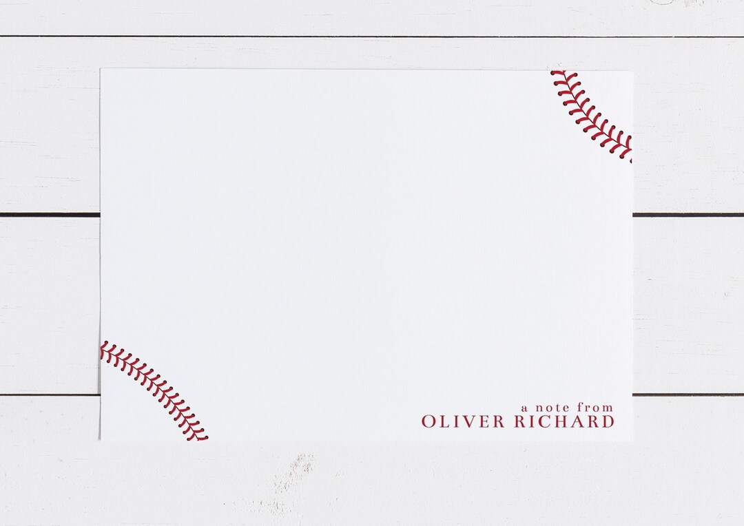 Custom Baseball Notecards | Personalized Birthday Thank You Notes - Etsy