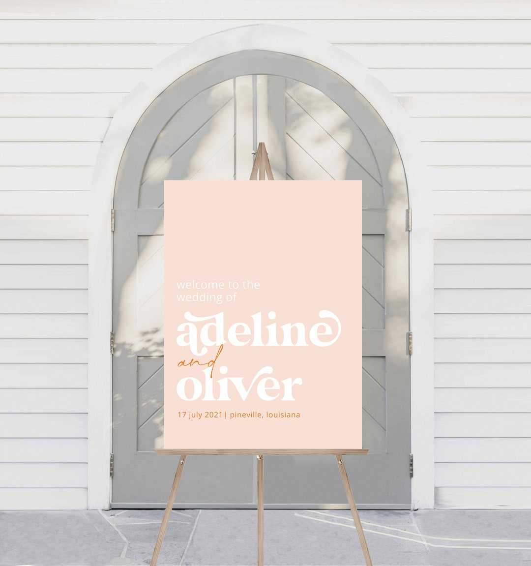 Bright Colorful Wedding Welcome Sign | Retro Font | Printable Instant ...