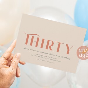 Modern Birthday Party Invitations Printable Instant Download Editable ...