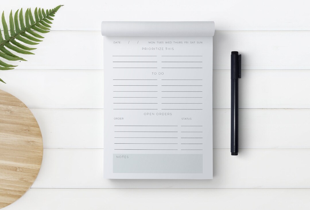 Small Business Planner Notepad | Etsy Shop Memo Pad | Order Log & to Do ...