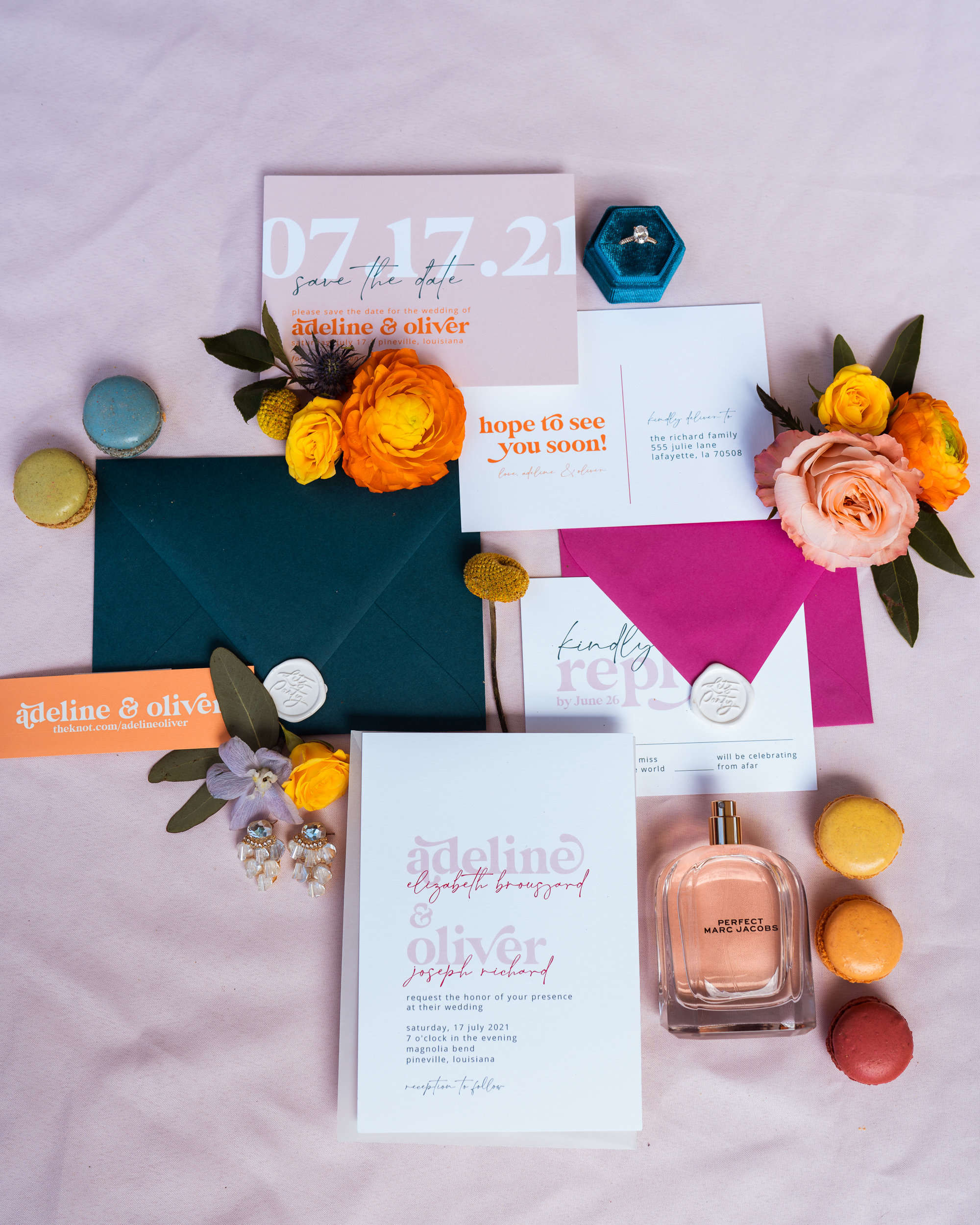 Printable Bright Colorful Wedding Invitation Suite | Etsy