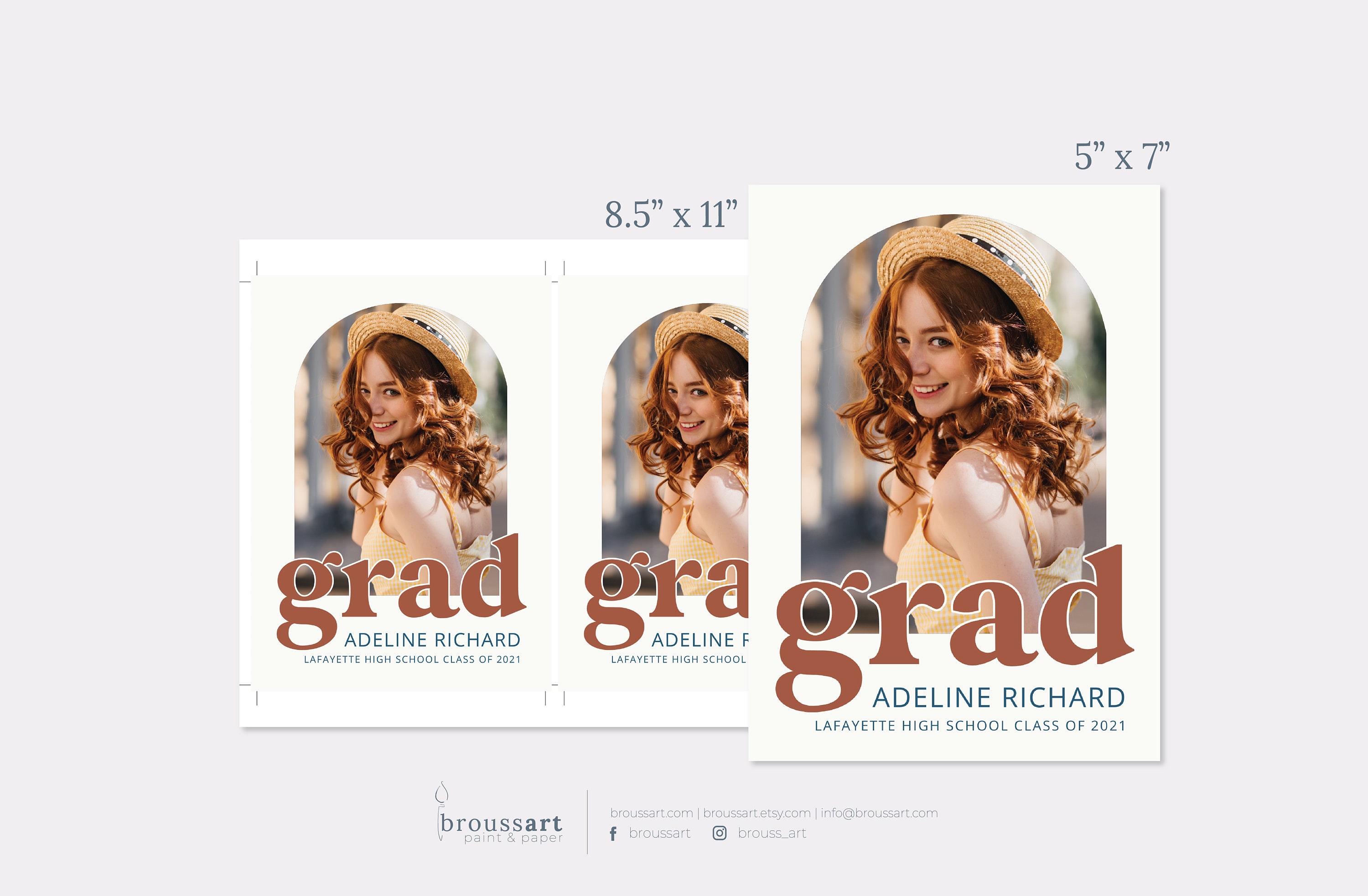 Retro Arch Graduation Announcement Photo Card | High School College ...