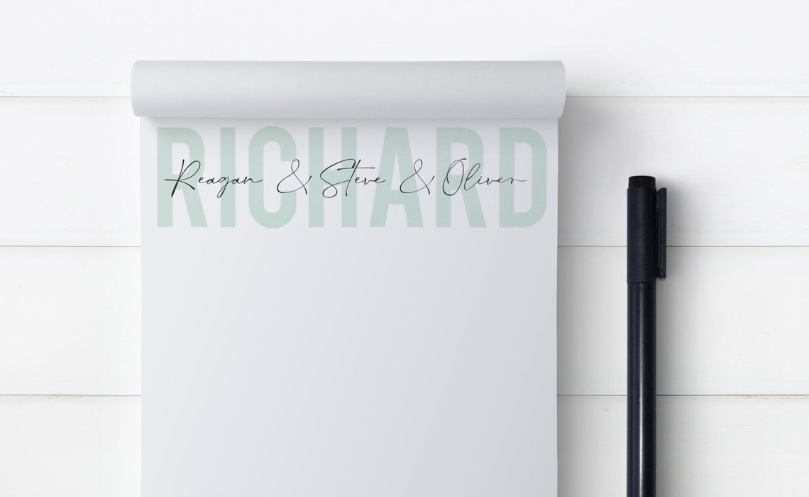 Custom Family Names Notepad Personalized Memo Pad Gifts | Etsy