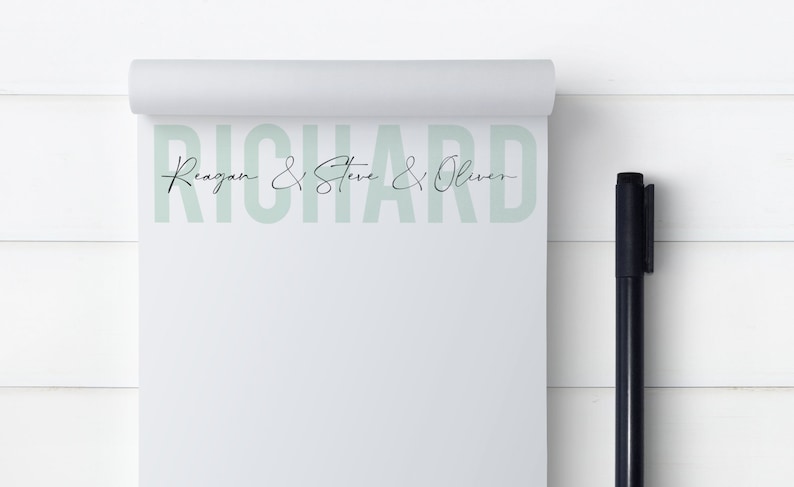 Custom Family Names Notepad Personalized Memo Pad Gifts | Etsy