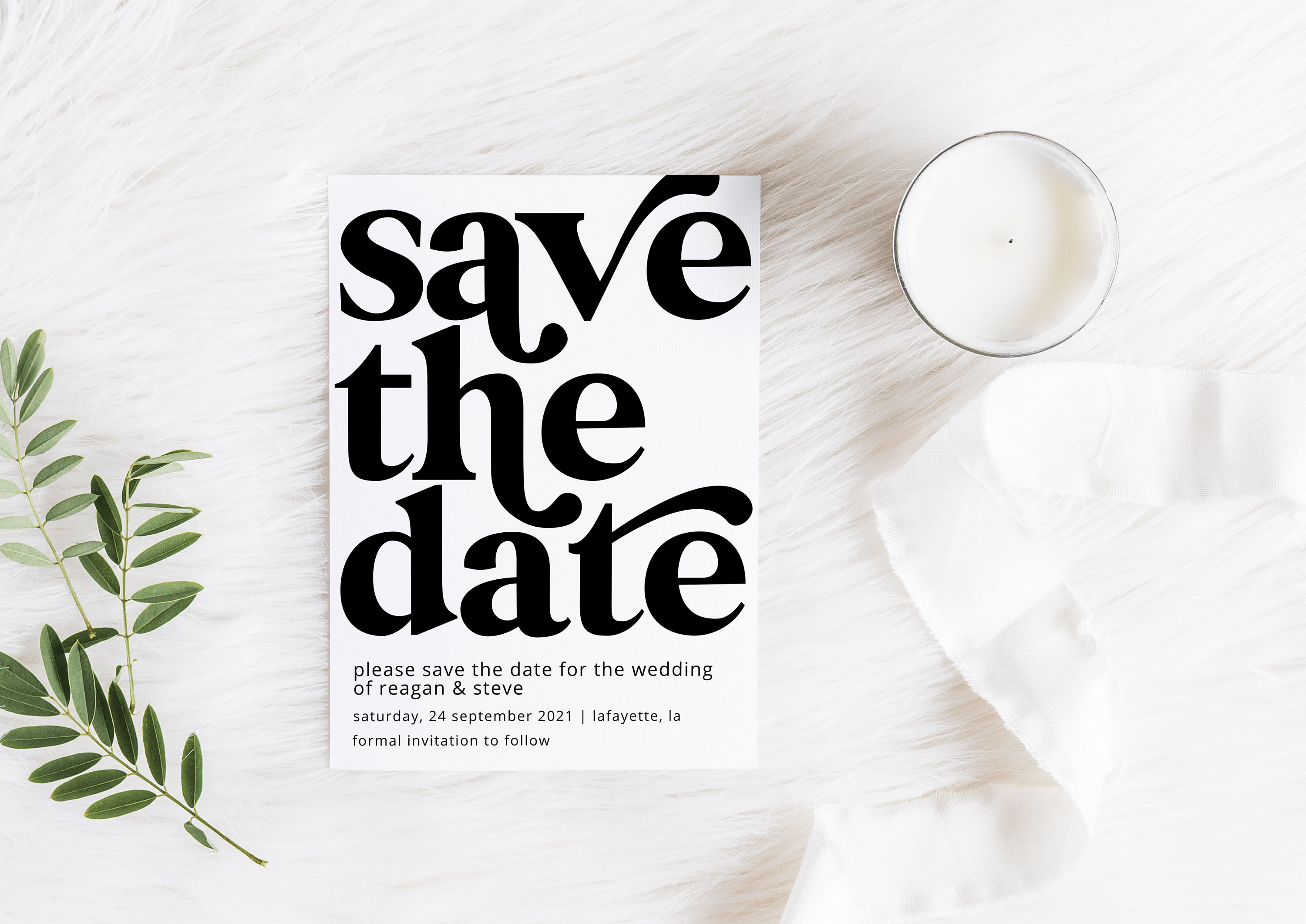 Retro Save the Date Typografische Karte Druckbare Instant | Etsy