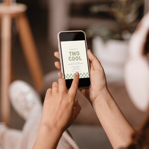 Two Cool Checkered Second Birthday Party Invitations Printable Instant ...