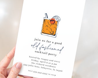Editable Colourful Cocktail Hour Invitation for Cocktail - Etsy Canada