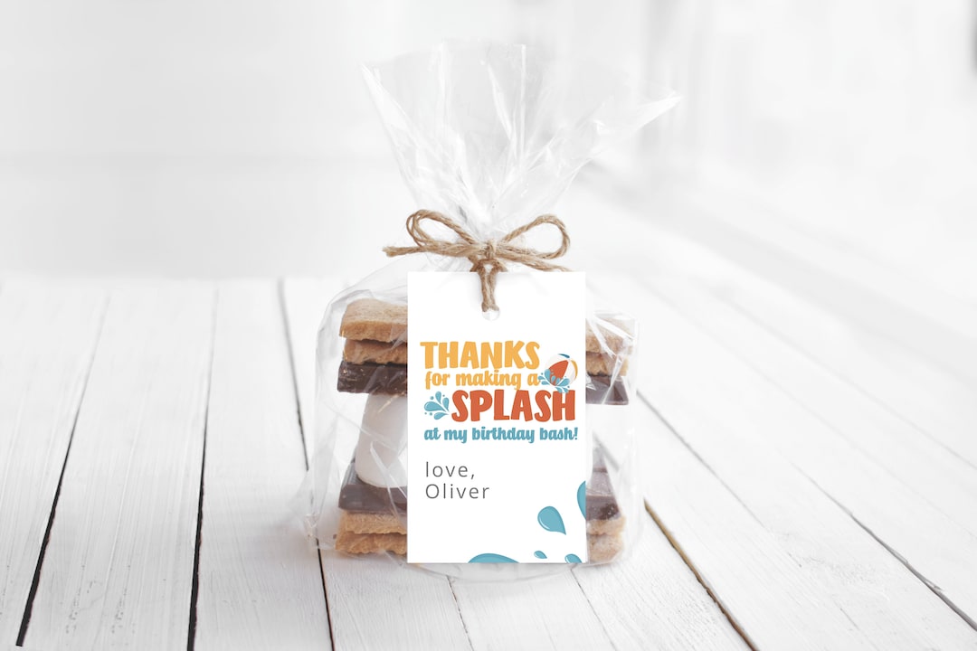 Splish Splash Summer Birthday Party Thank You Favor Tag | Splash Pad ...