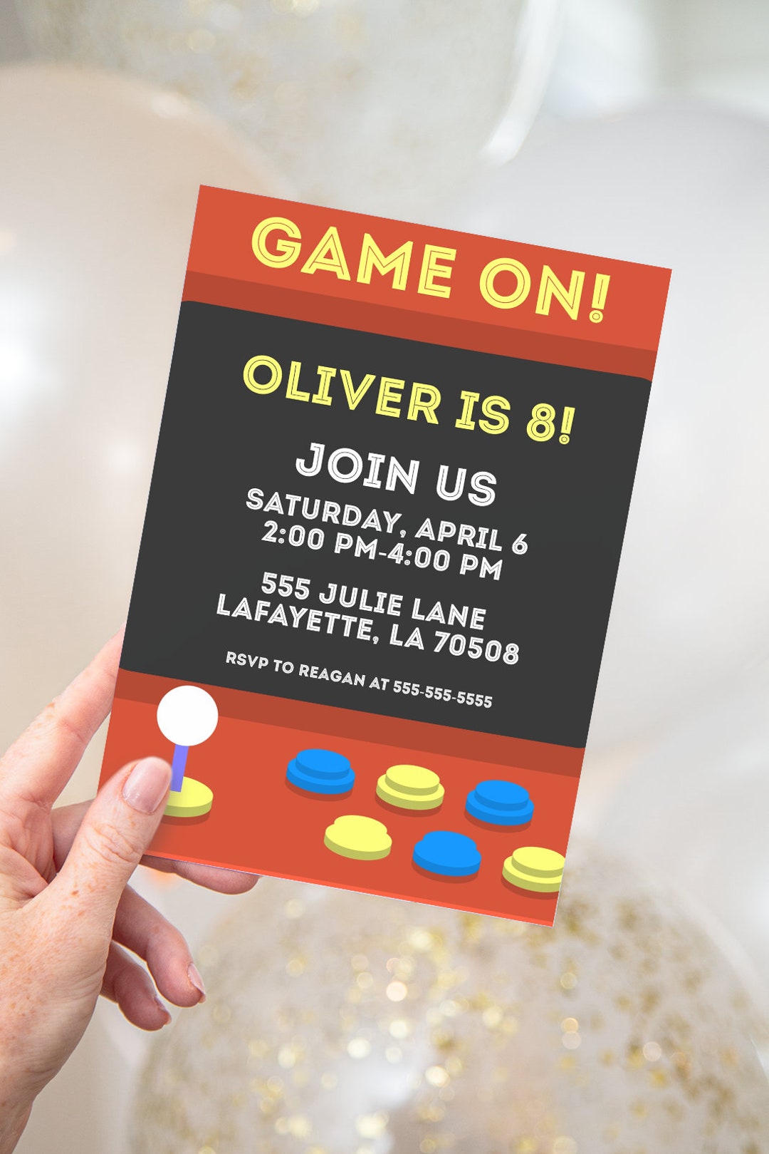 Printable Retro Video Game Birthday Invitation | Printable Instant ...