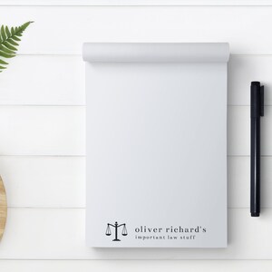Custom Funny Law Notepad for Lawyers, Ideal Law School Graduation Gift ...