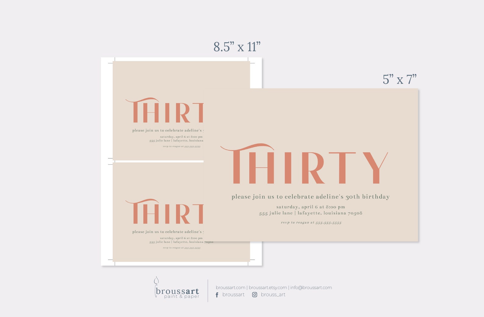 Modern Birthday Party Invitations Printable Instant Download - Etsy