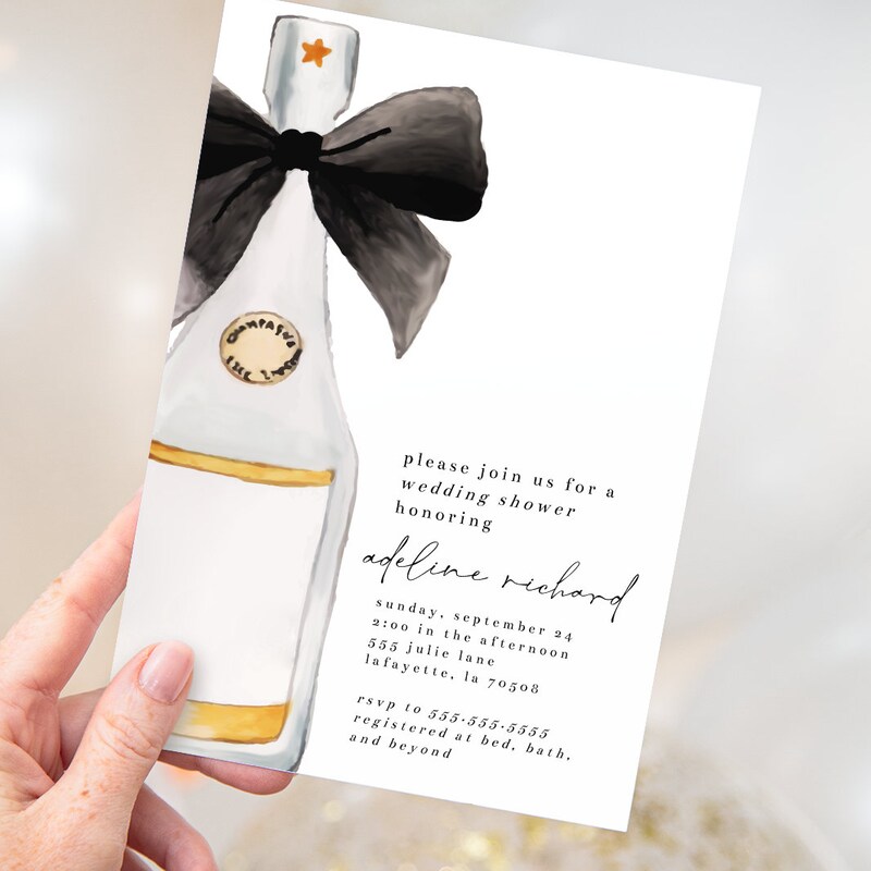 Champagne Invitation - Etsy