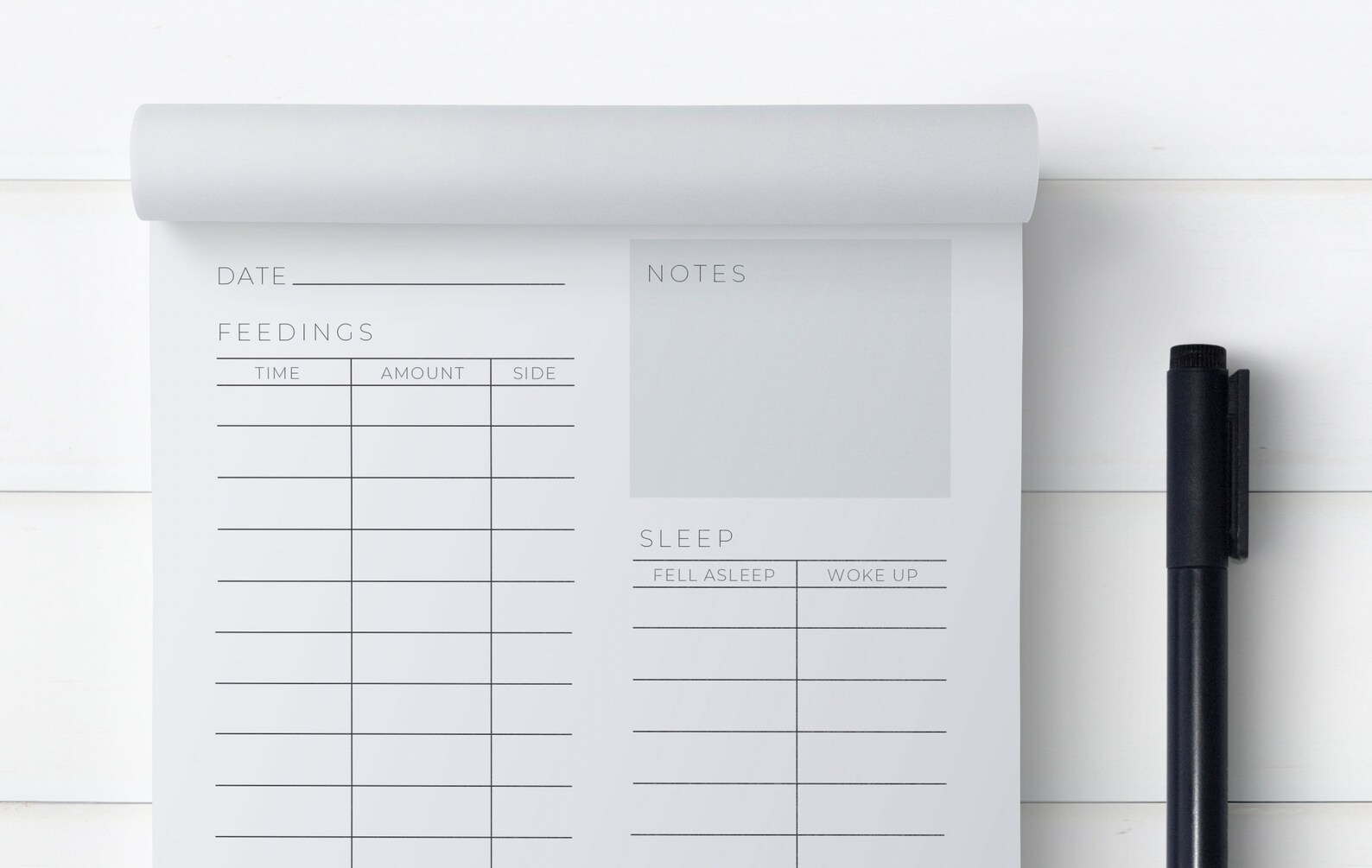 Minimalist Newborn Tracker Notepad Baby Planner Nanny Log - Etsy
