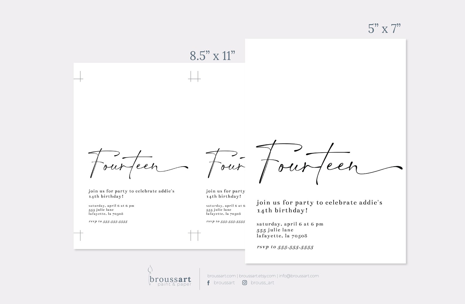 Minimal Script Birthday Party Invitations Printable Instant - Etsy