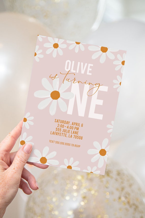 Vintage First Birthday Invitations