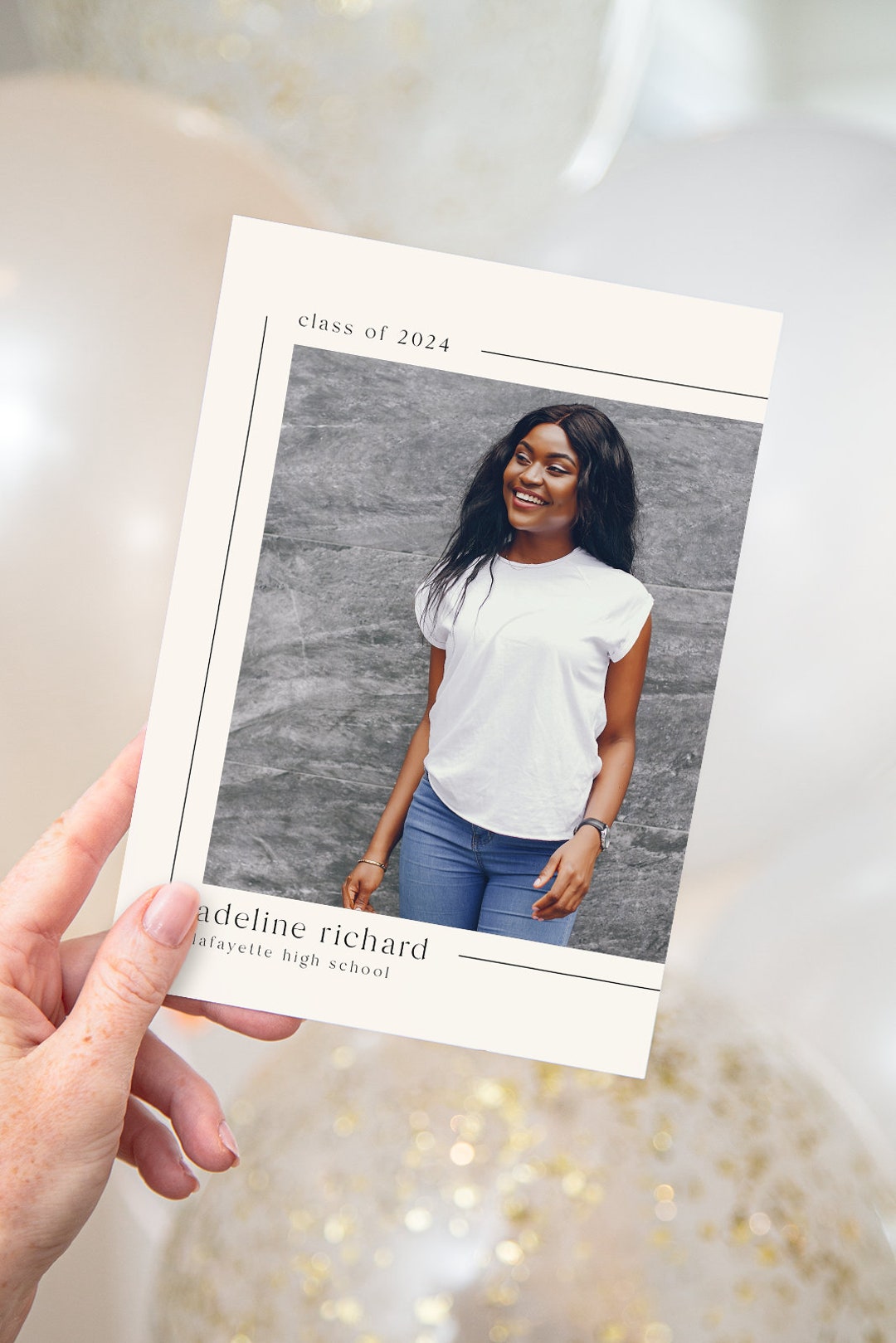 Simple Modern Graduation Announcement | Minimalist Photo | Printable ...