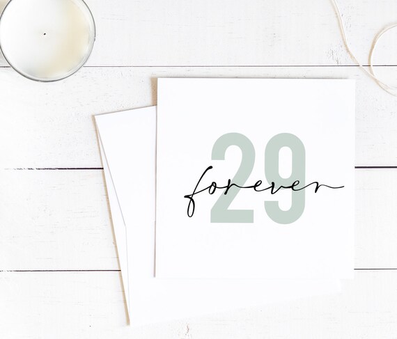 Printable Forever 29 Funny 30th Birthday Greeting Card Blank - Etsy