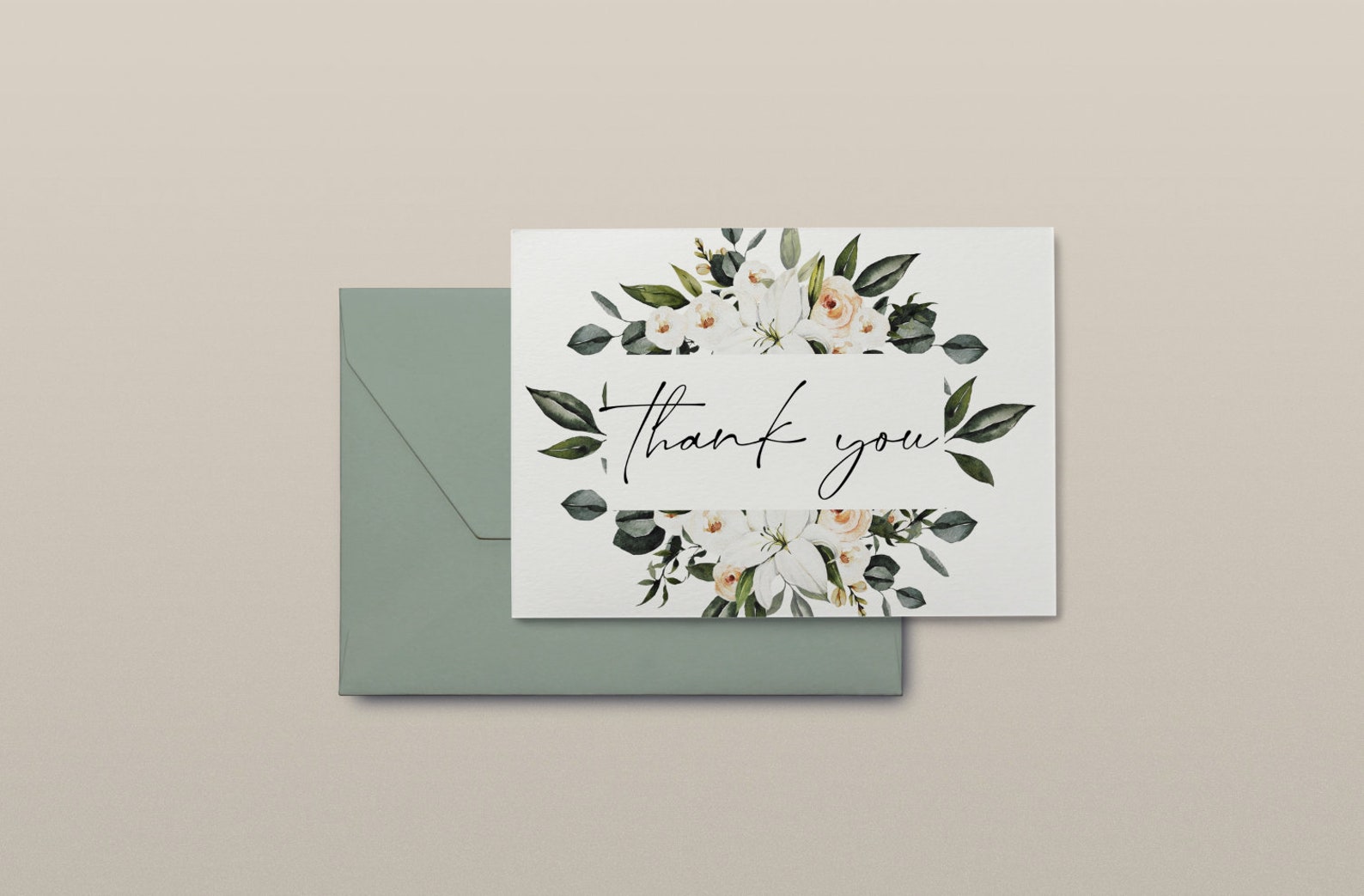 Printable Floral Thank You Cards | Instant Download - Etsy