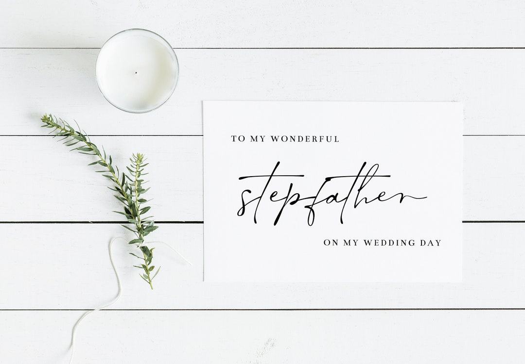 Printable to My Wonderful Stepfather on My Wedding Day Card | Small ...