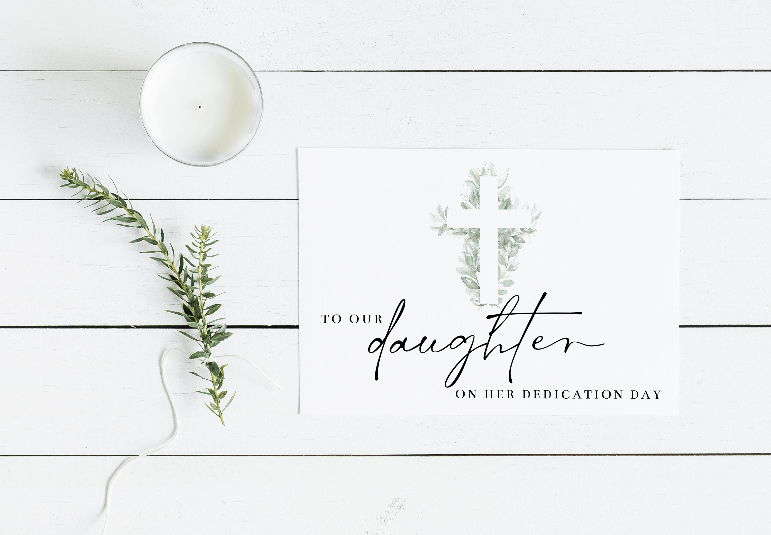 Printable to My / Our Daughter on Her Dedication Day Card | Religious ...