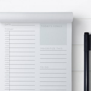 Daily Planner Notepad | Hourly Schedule Day Planner | to Do List Memo ...