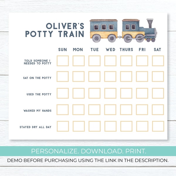 Train Potty Charts - Etsy