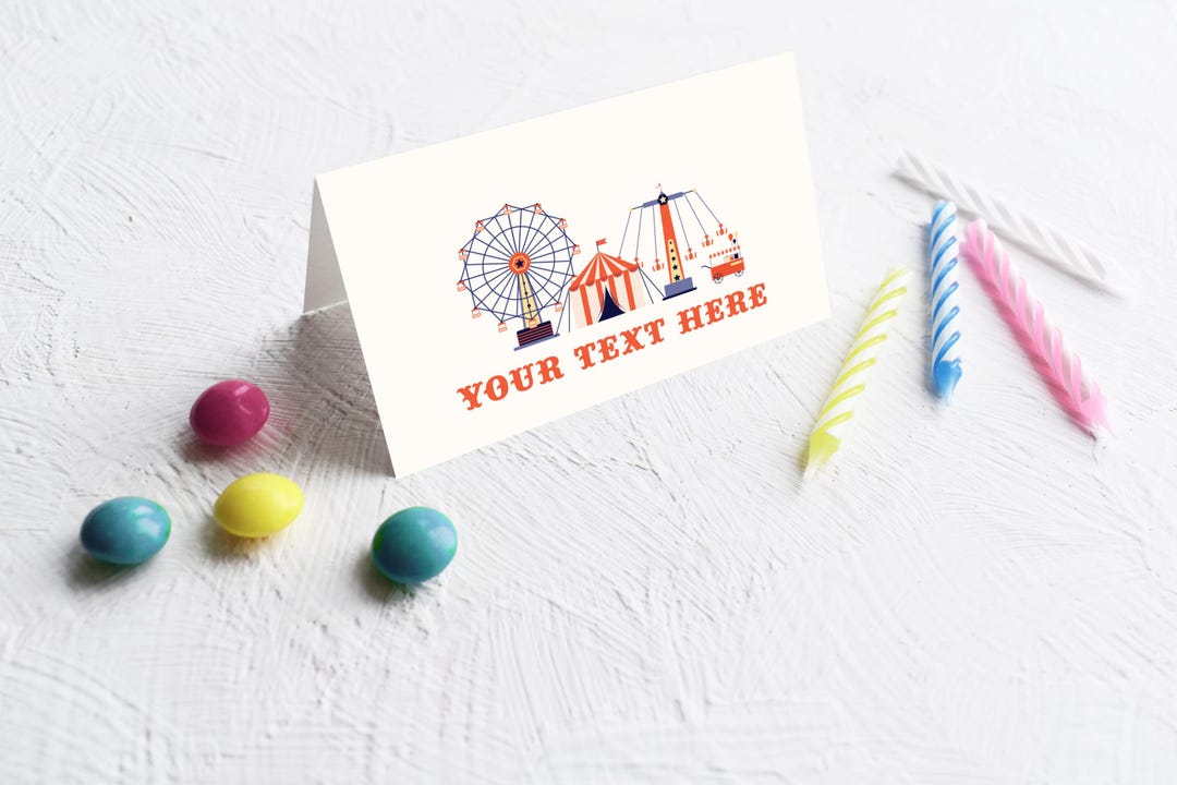 Cute Carnival Party Food Labels | Simple Circus Table Tents | Printable ...