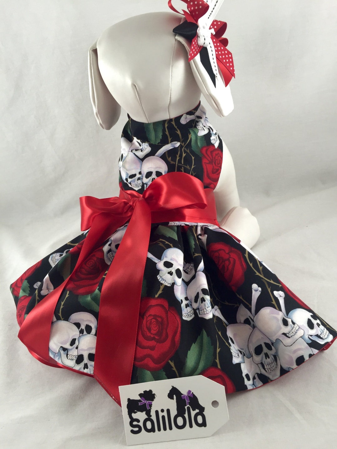 Skull & Roses NCIS Abby- Reversible Dog Dress - Etsy