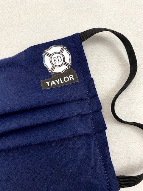 Fire Department or Custom Logo Face Mask With Filter Pocket | Etsy