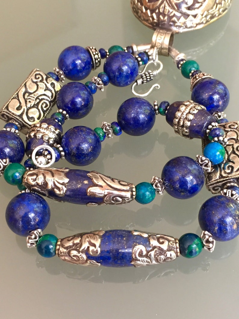 Pema Tibetan Silver Repousse Covered Sacred Chank Shell Pendant ...