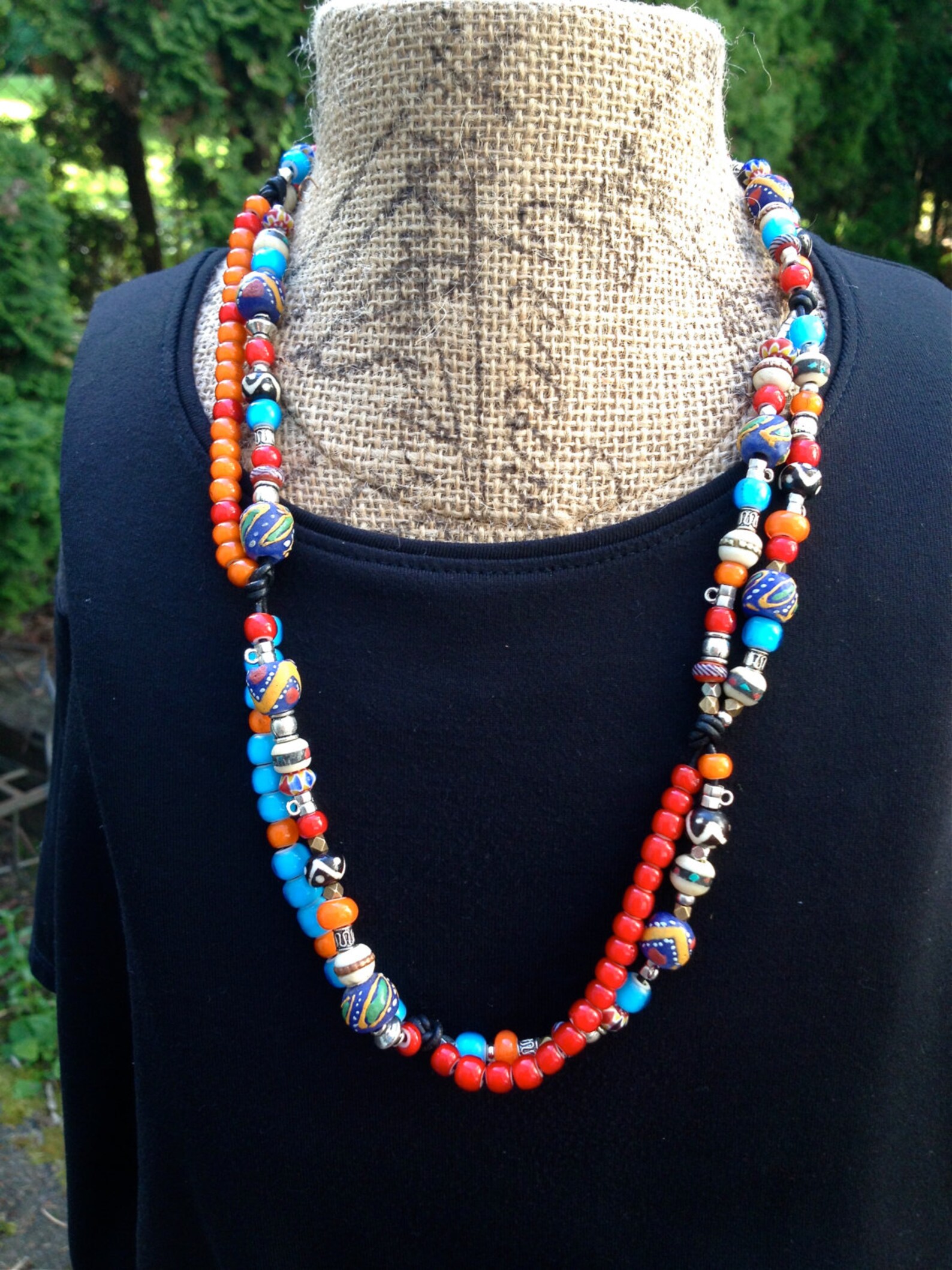 Suzi - Versatile Bracelet / Necklace. African Beads. OOAK - Etsy