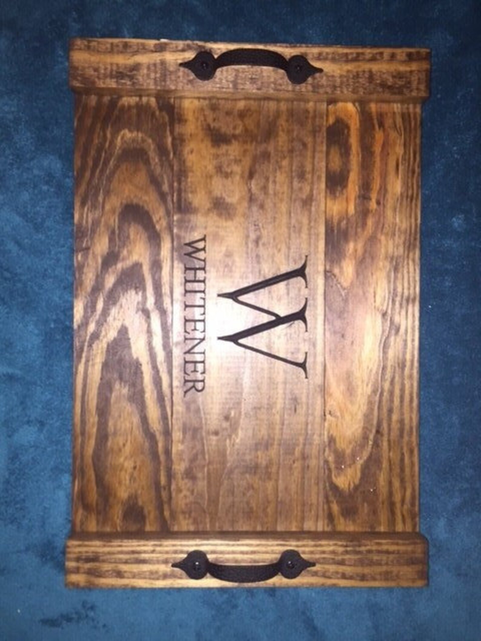 Rustic Personalized Reclaimed Wood Engraved Serving Tray Valentines ...
