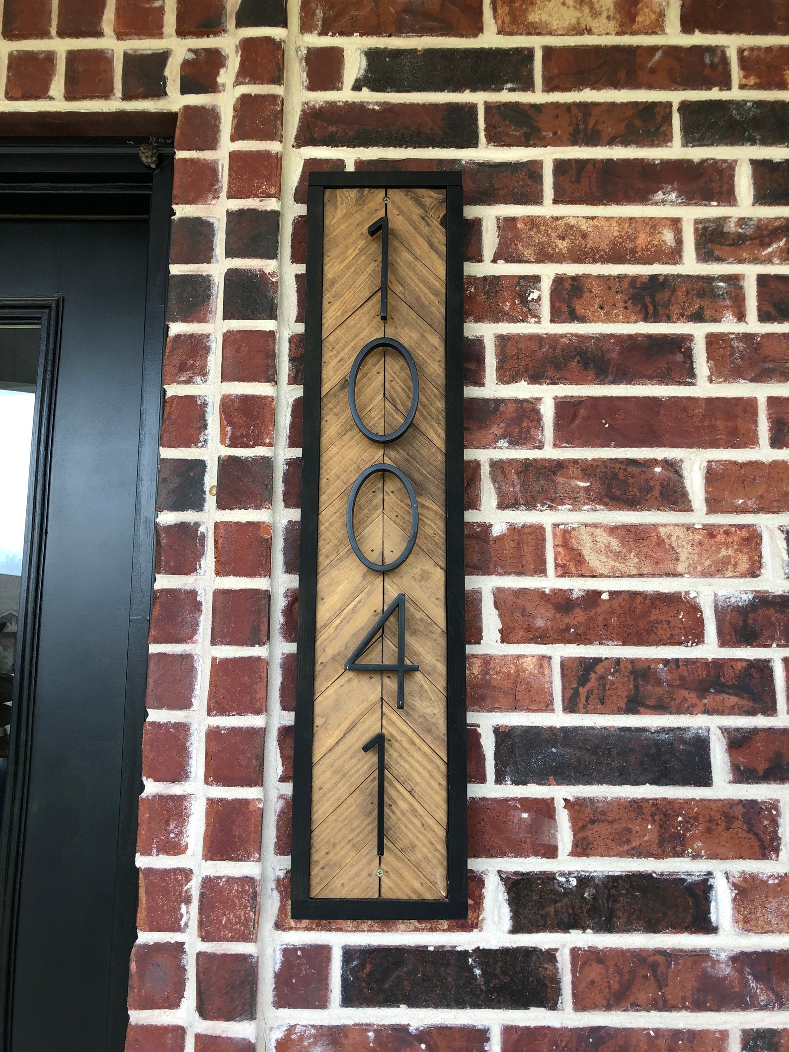 Address Plaque Sign House Number Black Metal Raised Floating - Etsy