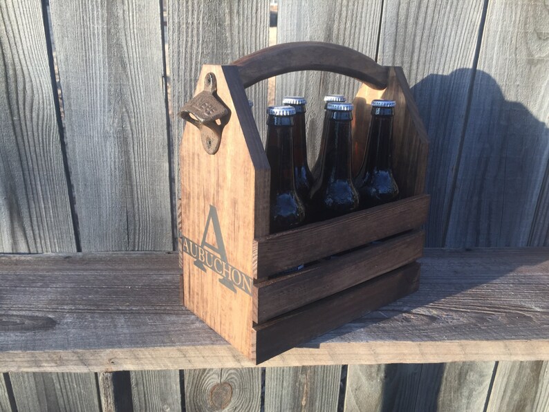 Personalized Rustic 6-pack beer bottle carrier 12 oz longnecks | Etsy