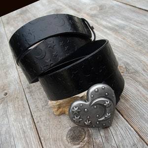 Leather Belt Dark Brown Belt Women's Moon Belt Bohemian - Etsy