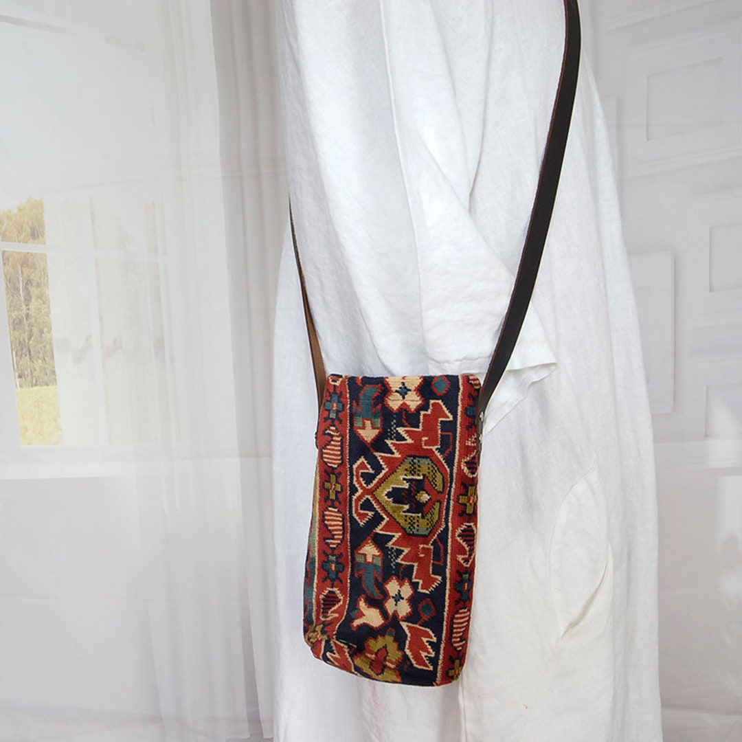 Persian Carpet Smartphone Bag, Persian Passport Rug Bag, Crossbody ...