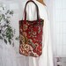 Persian Pattern Carpet Bag, Vintage Velvet Carpet Handbag, Persian ...