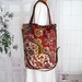 Persian Pattern Carpet Bag, Vintage Velvet Carpet Handbag, Persian ...