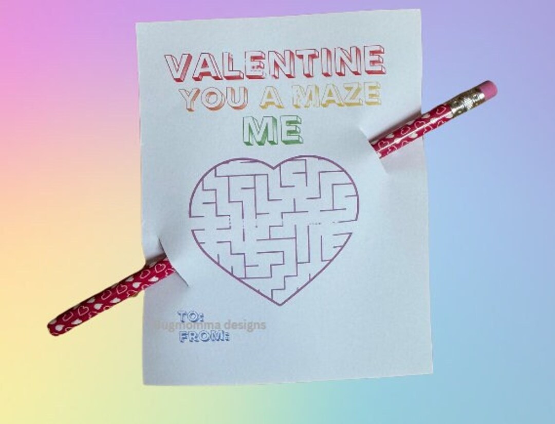 Printable Valentine Pencil Holder - Etsy