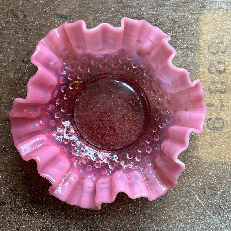 Cranberry Hobnail Bowls - Etsy