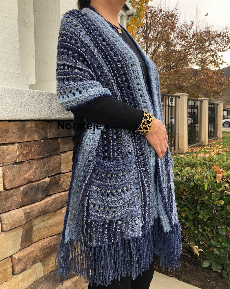 Pocket Shawl Knitting Pattern - Etsy