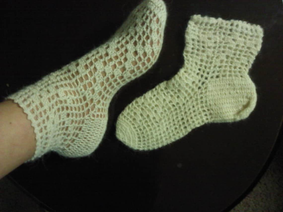 Lacy Socks in Crochet Pattern - Etsy