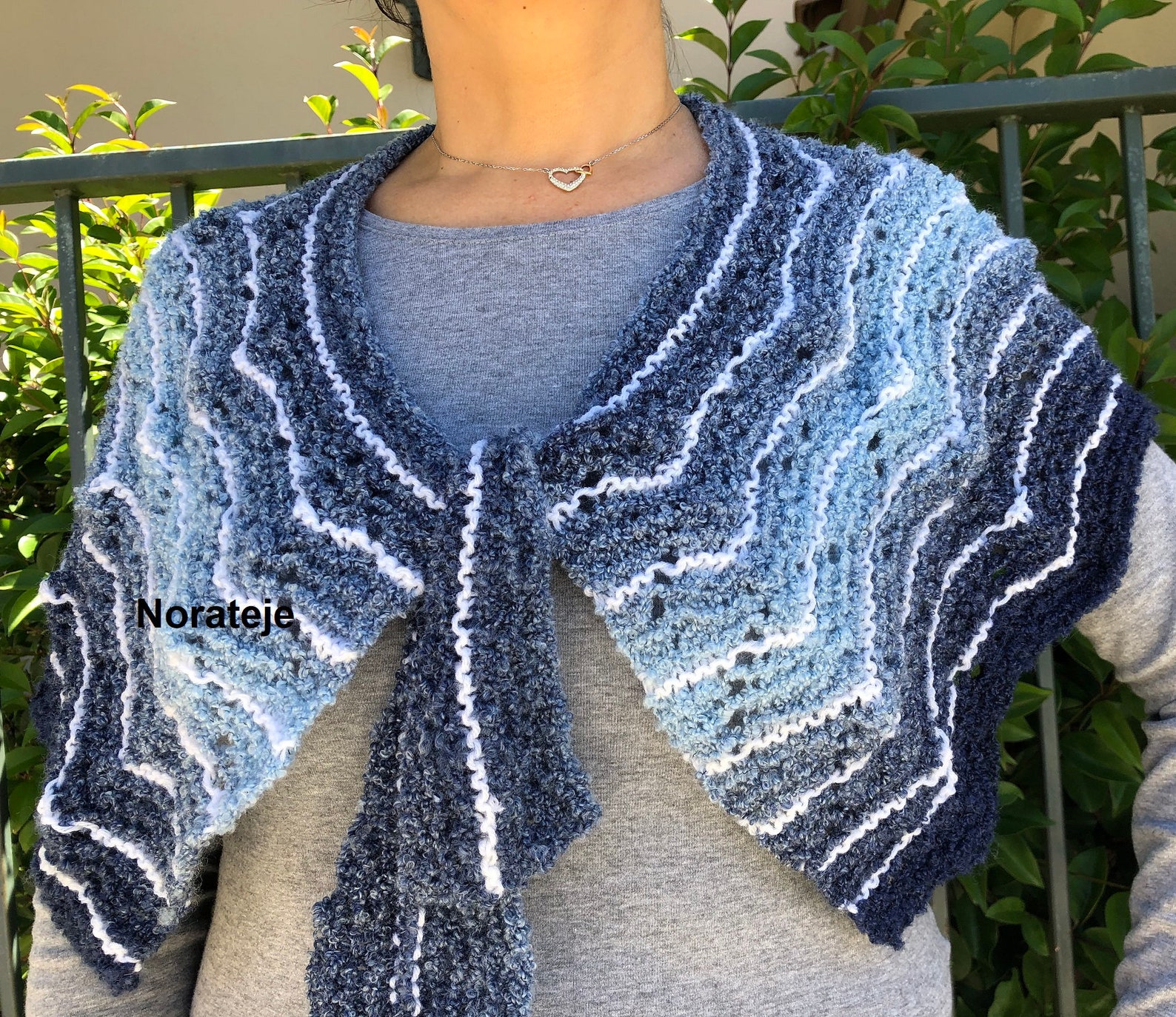 Blue Capelet Knitting Pattern - Etsy