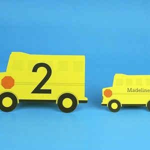 School Bus Table Numbers Transporation Party | School Themed Party ...