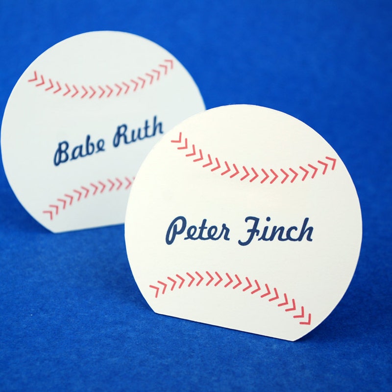 Baseball Place Cards - Etsy