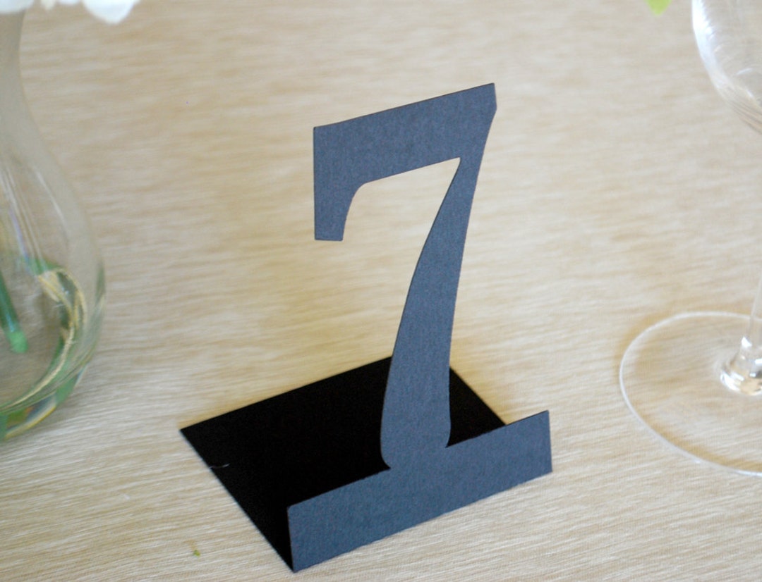 Simple Self Standing Table Numbers Large Size Choose Colors - Etsy
