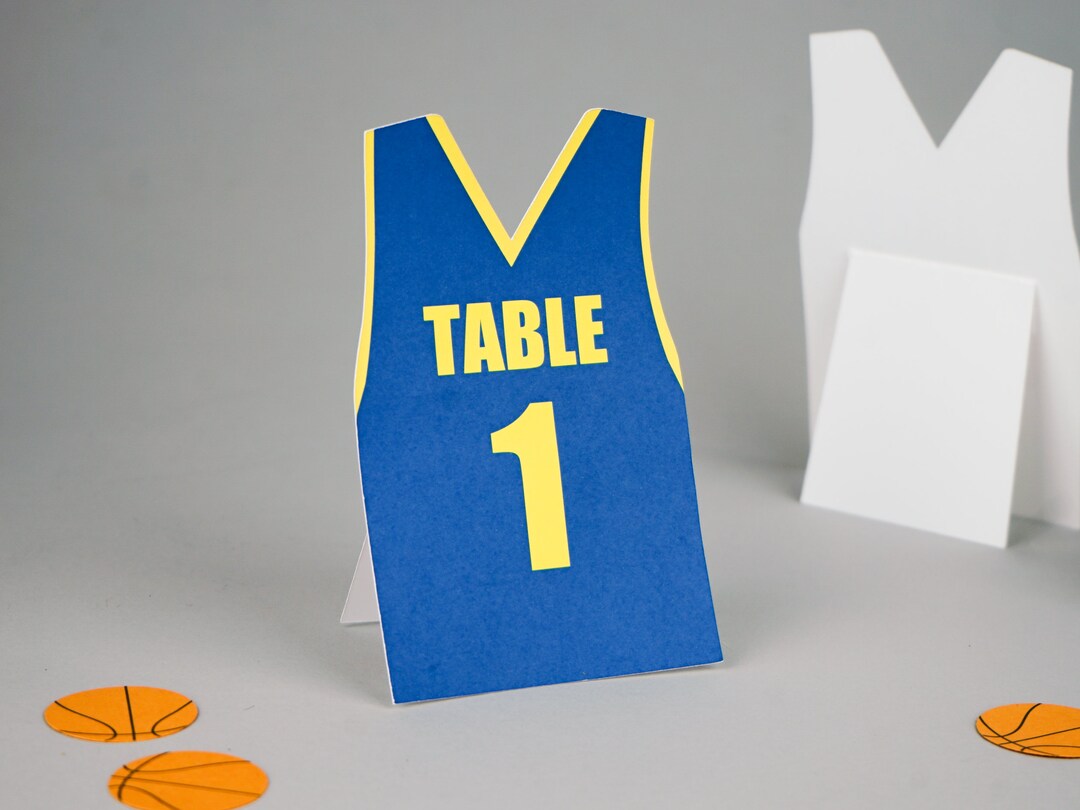 Basketball Jersey Table Numbers Pick Your Own Team Colors - Etsy