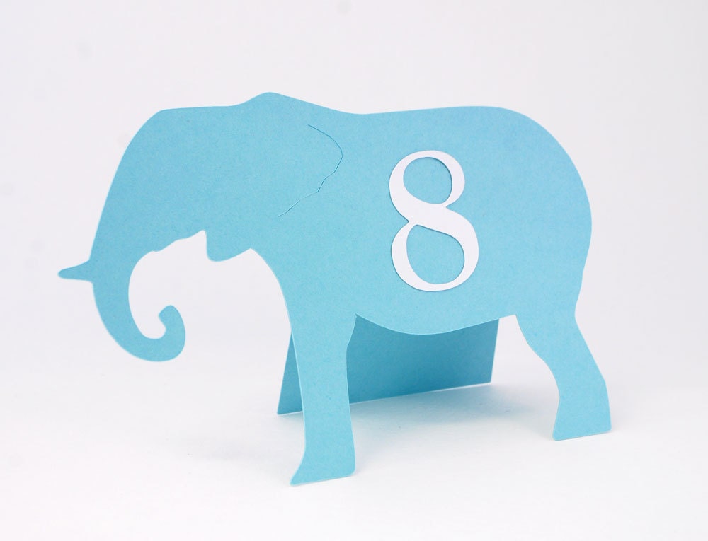 Elephant Table Numbers Set of 10 Choose colors Elephant | Etsy
