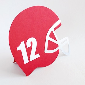 Football Helmet Shaped Table Numbers Set of 10 - Etsy